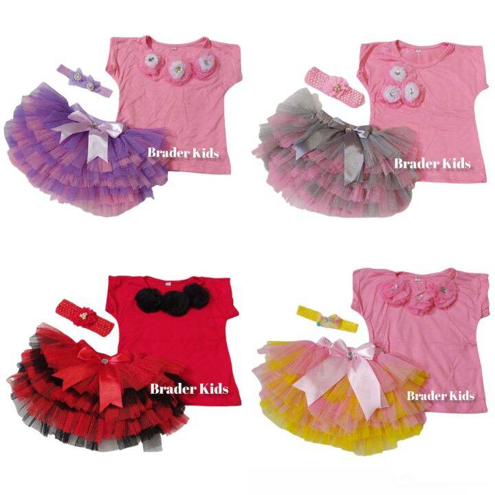 Setelan Rok Tutu Bayi Free Bandana / Setelan Dress Tutu (Free Bandana ...