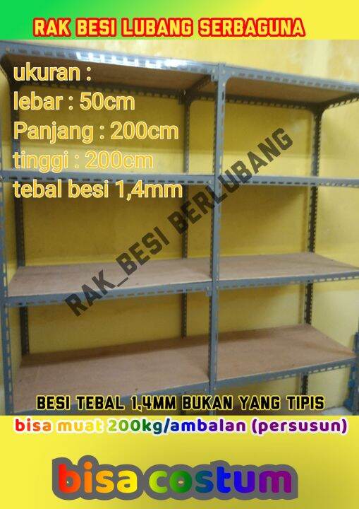 rak besi siku lubang serbaguna bisa bongkar pasang | Lazada Indonesia