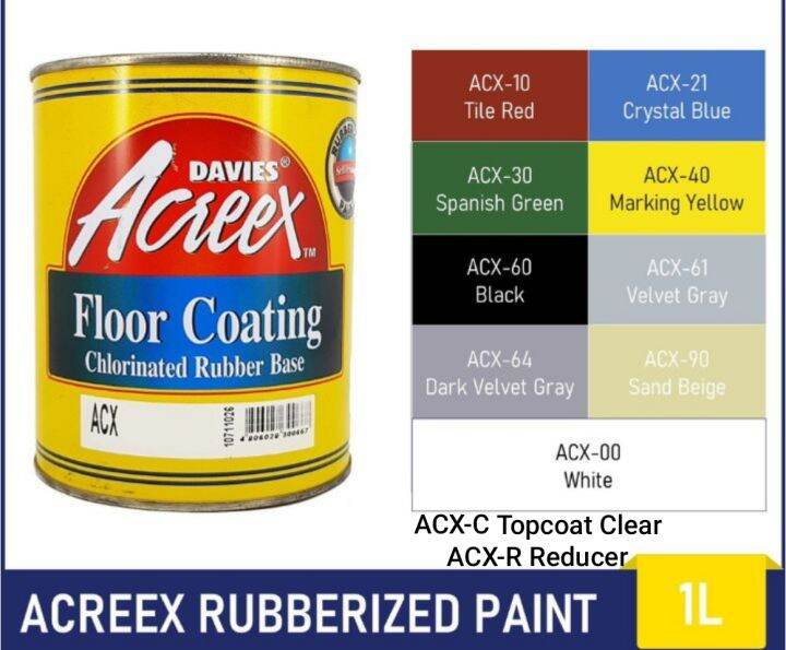 DAVIES ACREEX RUBBERIZED FLOOR COATING CHLORINATED RUBBER BASE, TOPCOAT ...