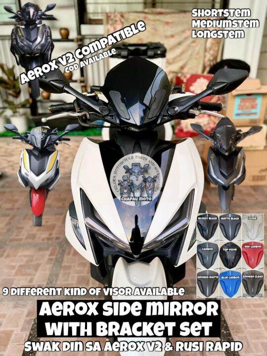 Aerox 155 Side mirror with bracket set | Lazada PH