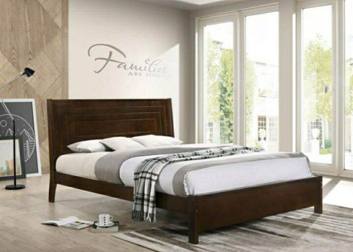Wood Padded headboard bed frame | Lazada PH