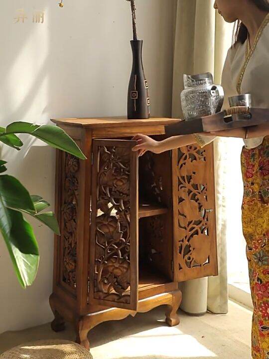 Pumpkin Wood Carving Storage Cabinet File Cabinet Locker TV Cabinet ...