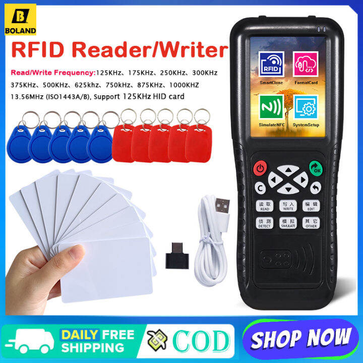 Boland 10ความถี่ NFCSmart Card Reader Writer RFID เครื่องถ่ายเอกสาร ...