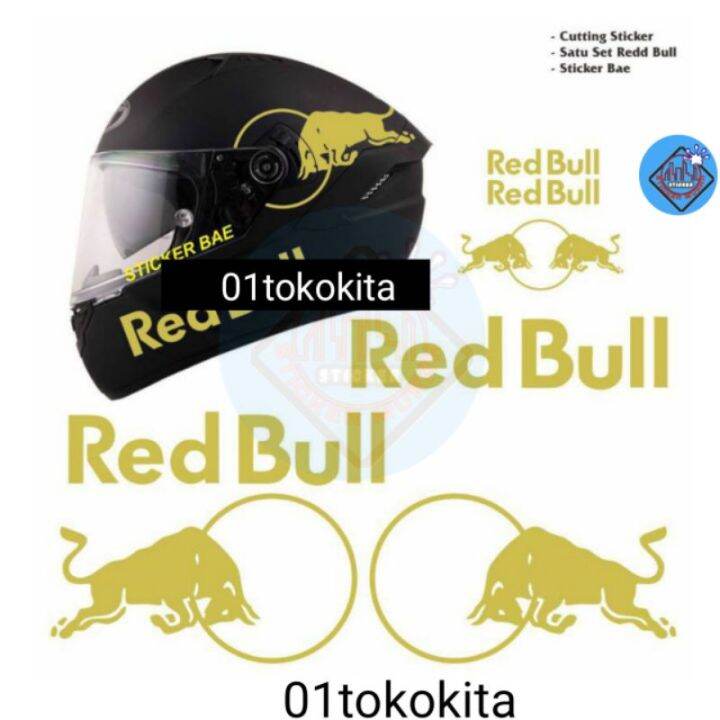 stiker redbull set cutting full set sticker red bull stiker helm full ...
