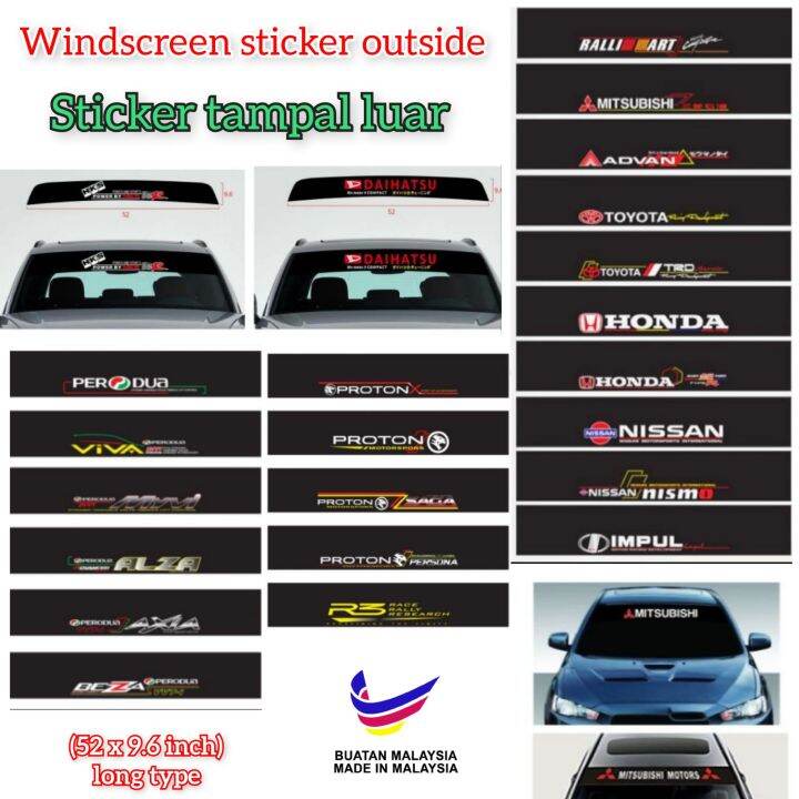 Car windscreen decoration sticker outside tint front and rear ...
