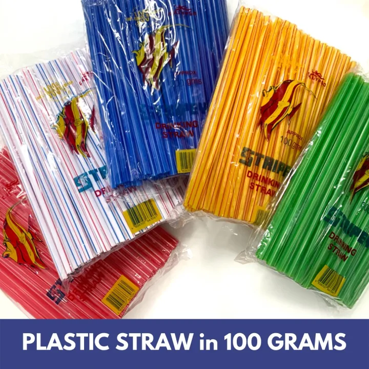 Soft Plastic Straw Drinking Straw Stripey in 100Grams | Lazada PH