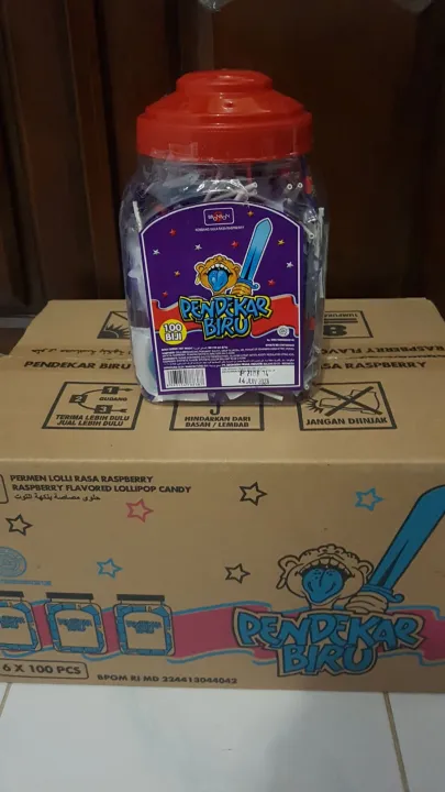 Permen Pendekar Biru toples 100 pcs | Lazada Indonesia
