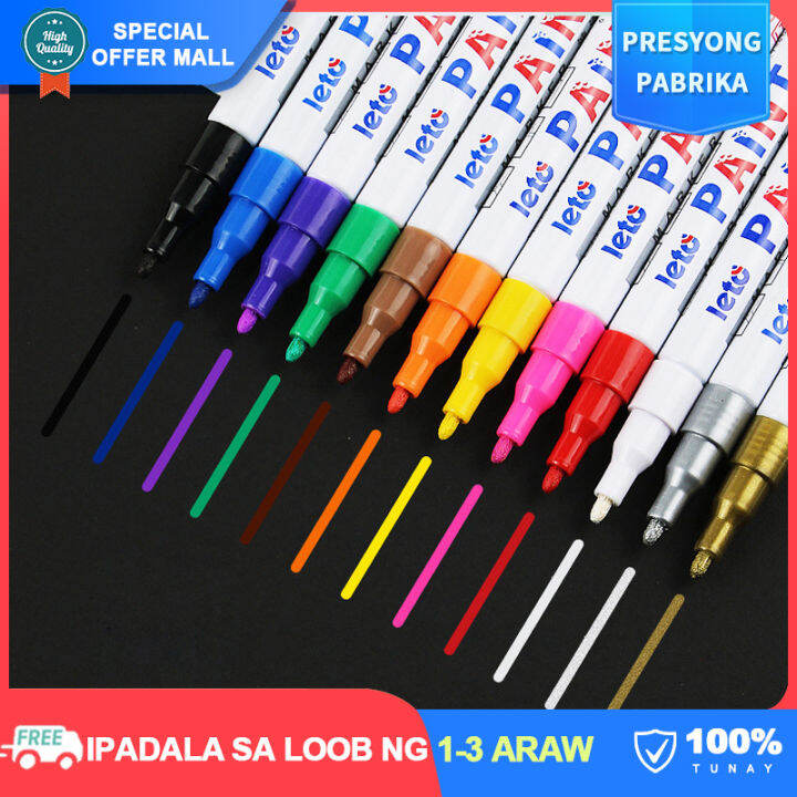 【Japanese Original】Steel Metal Color Marker Pens Waterproof White ...