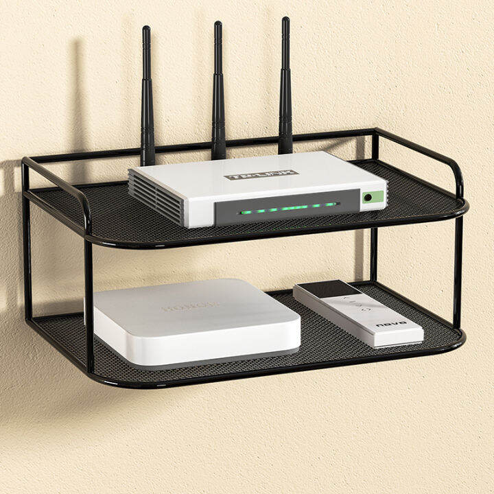 Router Holder Storage Box Set-Top Box Rack TV Wall Bracket Box WiFi ...