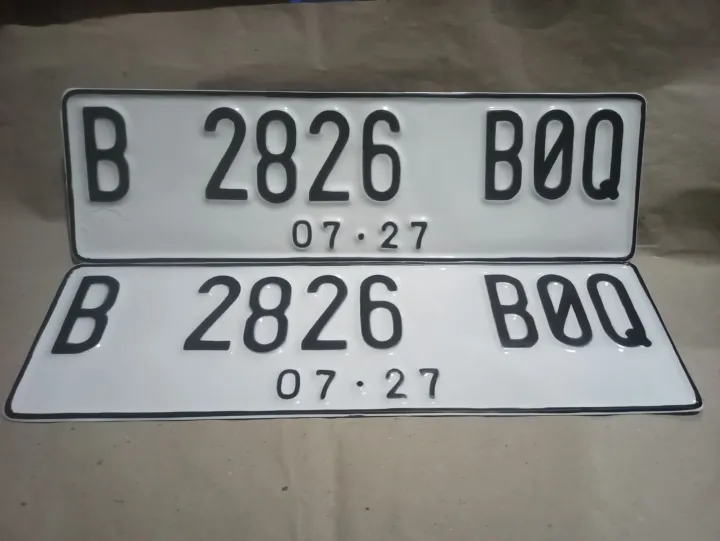 Plat nomor Mobil Terbaru dasar putih Berlogo | Lazada Indonesia