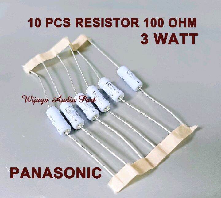 QTY 10 PCS RESISTOR 100 OHM 3 WAT PANASONIC 3W 100 OHM ORIGINAL ...