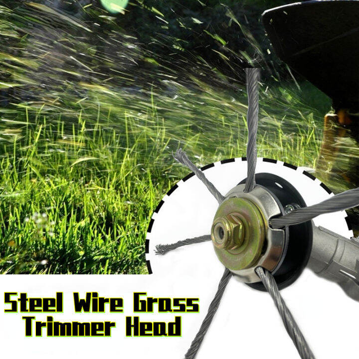 Steel Grass Trimmer Head 3 Or 6-Cutter Brush Cutter Wire Weed Blade ...