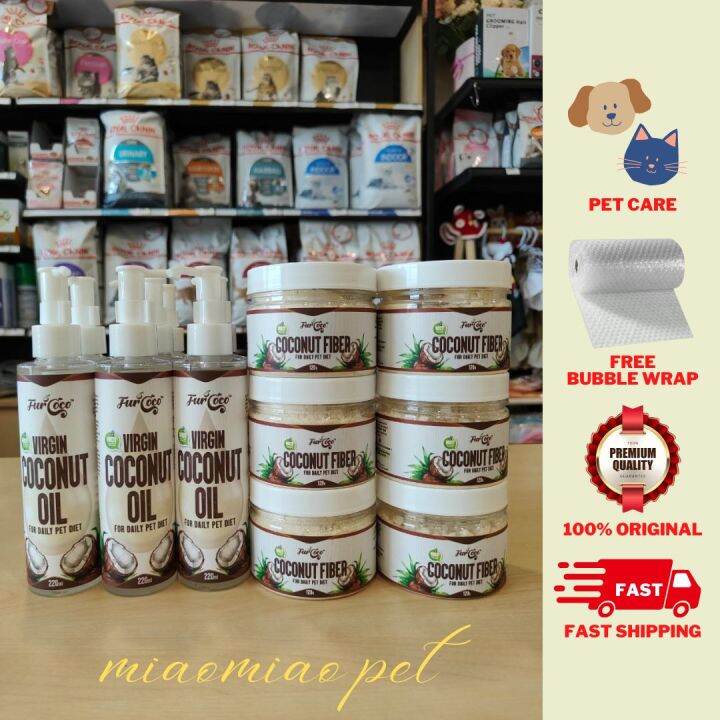 FurCoco Virgin Coconut Oil and Fiber for Cat / Dog / Hamster (100% ...
