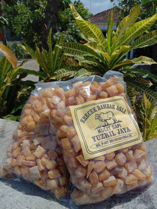 Krecek Krupuk Mentah Rambak Kulit Sapi Kotak Dorodok 250 Gram