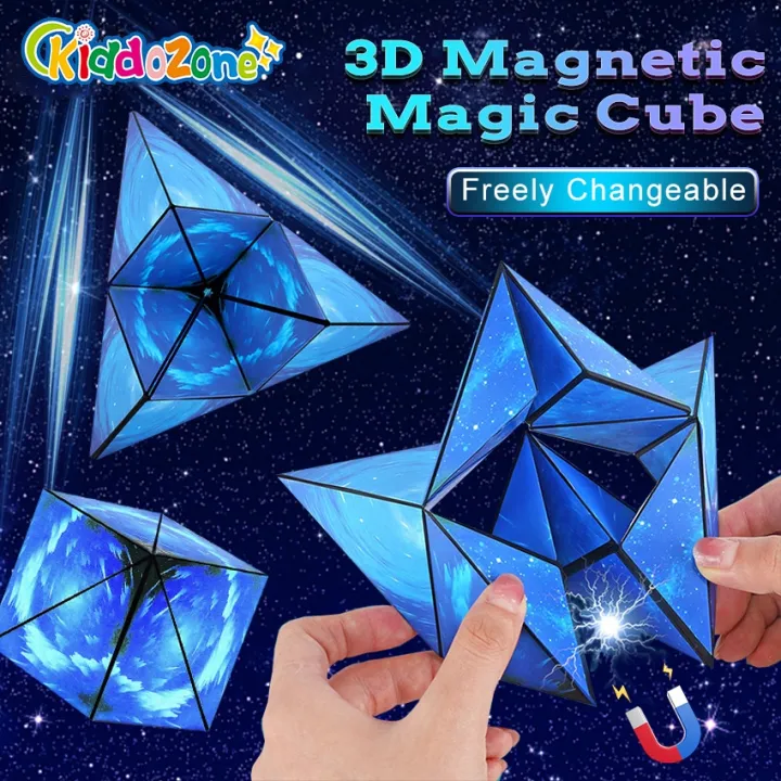 KiddoZone Magic Cubes 3D Magnetic Rubik's Cube Infinity Geometric Star ...