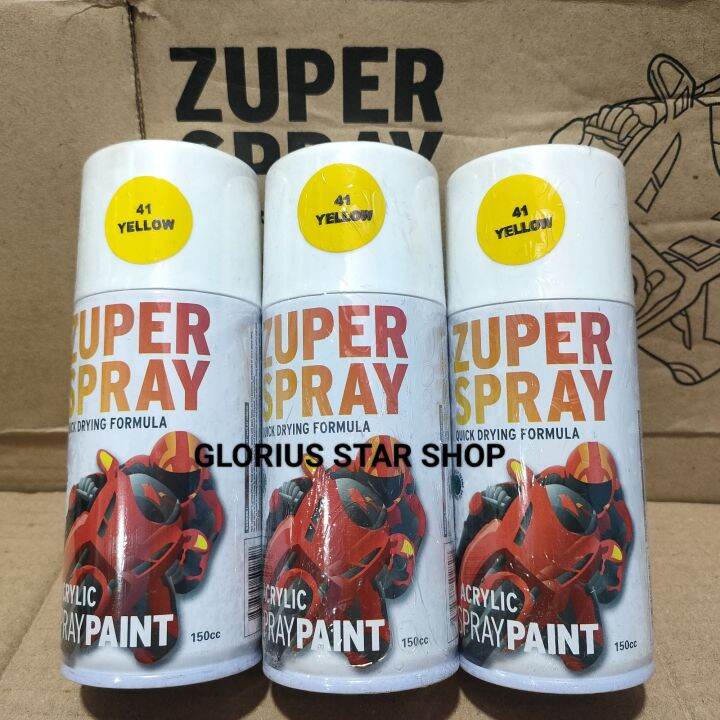 Pilox Pilok Zuper Cat Semprot Warna Yellow 41 Kuning Glossy 150cc Spray Paint | Lazada Indonesia