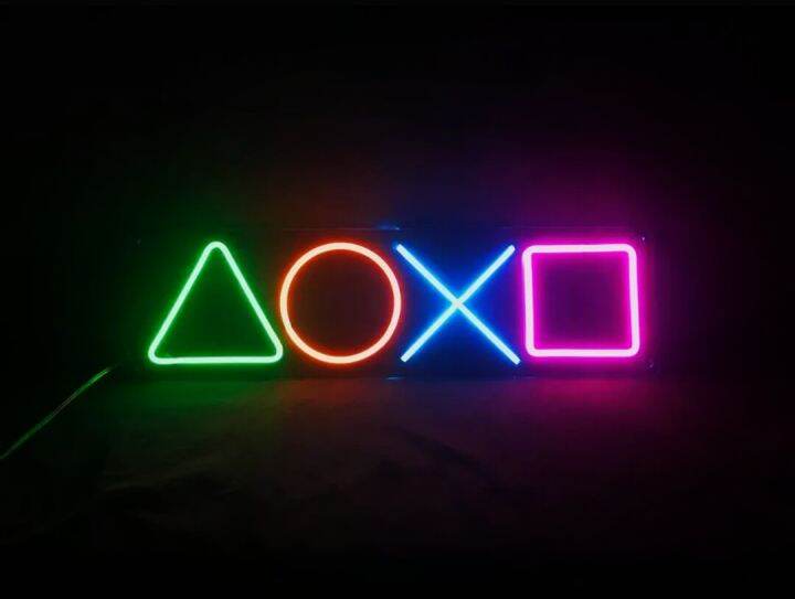 Custom Lampu Neon Flex, Logo Segitiga O X Kotak , Neon Sign Custom ...