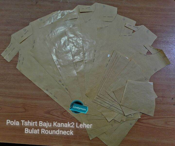 pola baju Tshirt pola leher bulat T-shirt kanak kanak Round Neck Pola ...