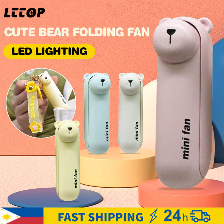 USB Mini Fan Portable Handheld Fan Flashlight Electric Fan With ...