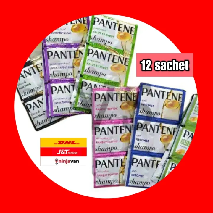 (12 SACHET) PANTENE 10ml*12 sachet (120ml) anti ketombe shampoo anti ...
