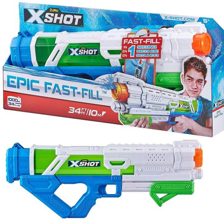Mainan anak pistol air zuru x shot epic fast fill original | Lazada ...