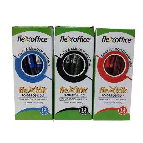 Flexoffice flextok 0.7mm smooth ink pen 12pcs per box ballpen | Lazada PH