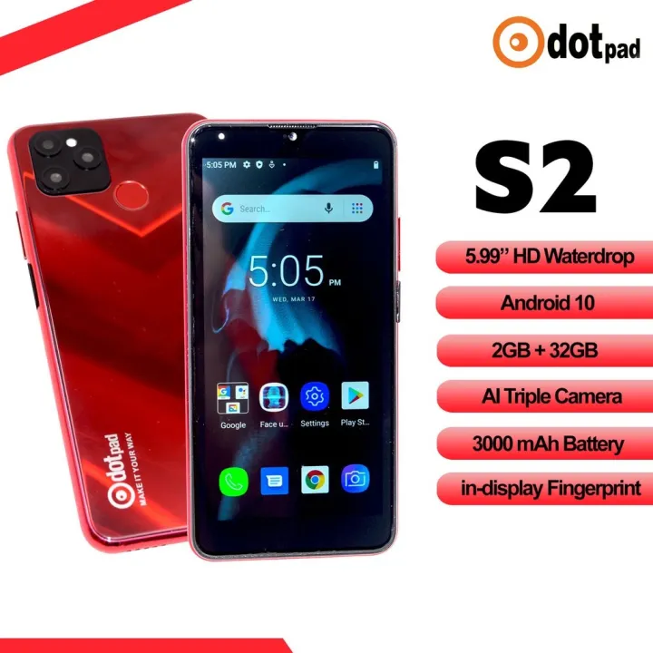100% ORIGINAL DOTPAD S2 5.99" Android 10 Smartphone 2GB RAM + 32GB ROM ...