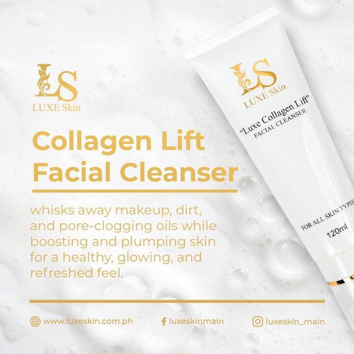 LUXE Skin Collagen Lift Facial Cleanser (120ml) [Authorized Distributor ...