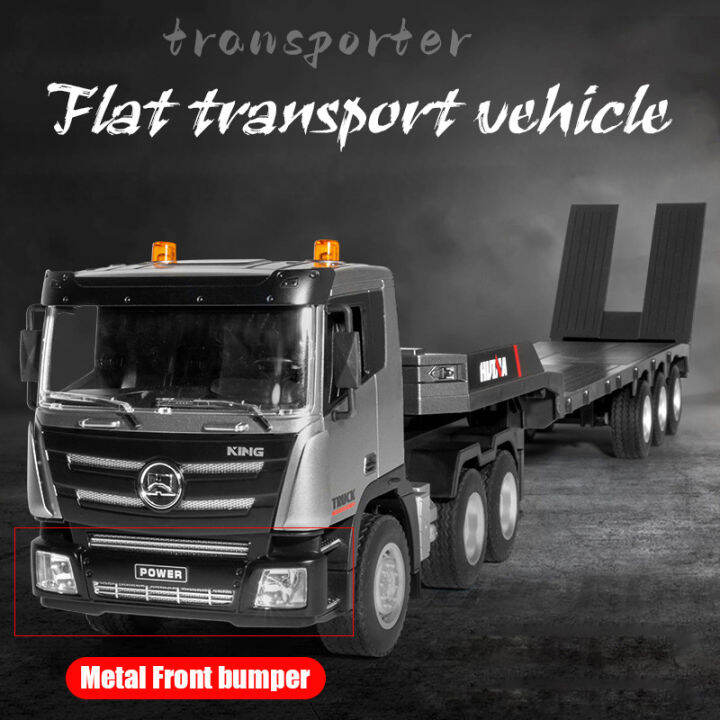 RC trailer truck model 1:24 2.4GHz detachable flatbed loader remote ...