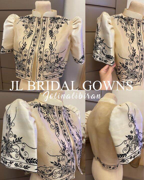 Filipiniana meztisa sleeves bolero - top traditional wear | Lazada PH