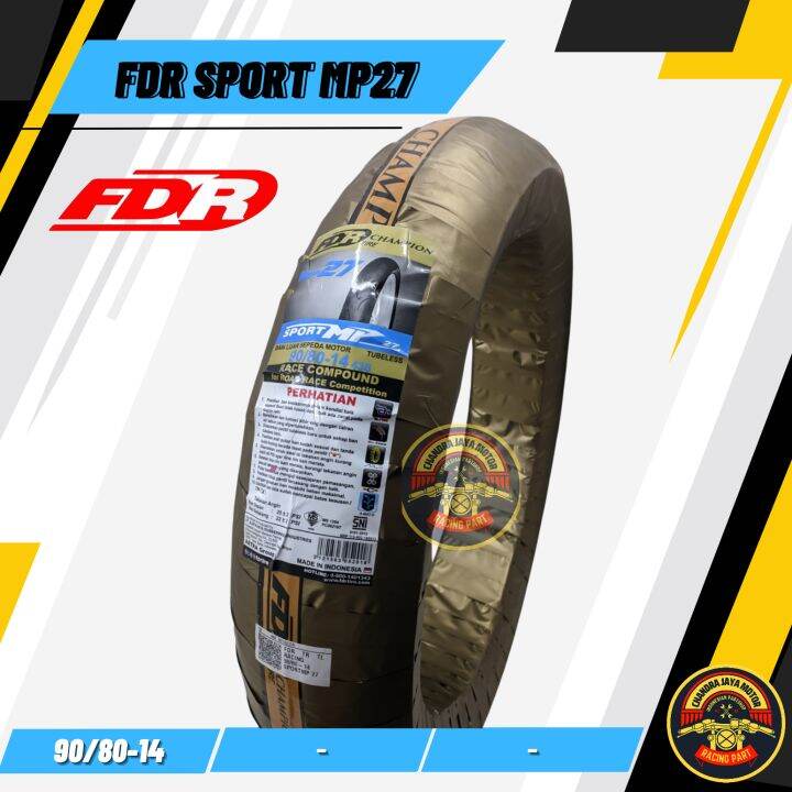 BAN LUAR FDR MP27 RING 14 UKURAN 90/80 - 14 TUBLESS RACE COMPOUND ...