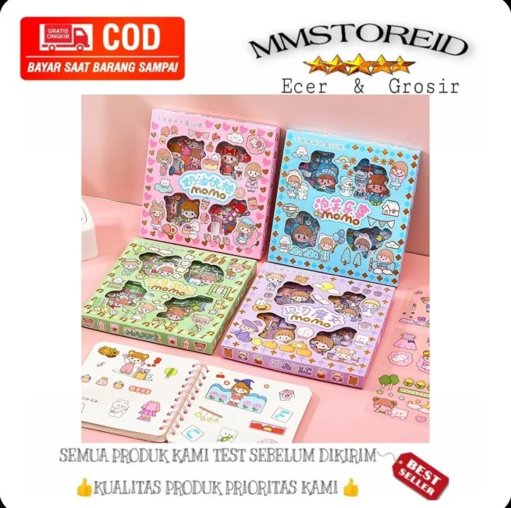 MM - 100 Lembar stiker mimi 2D momo 2D sticker kartun korea lucu anti ...