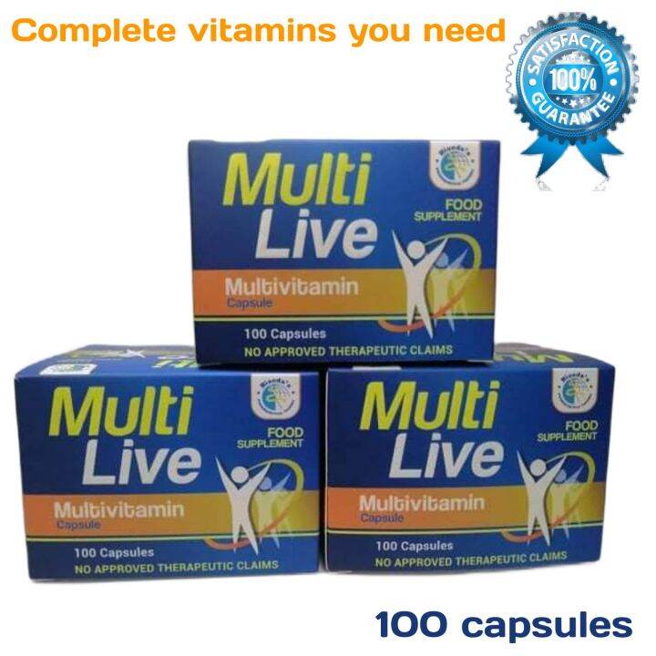 MULTIVITAMINS MULTI LIVE 100 capsule | Lazada PH