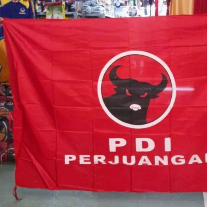 bendera partai pdi perjuangan uk/60 x 90 100 Lembar ⭐⭐⭐⭐⭐ | Lazada ...
