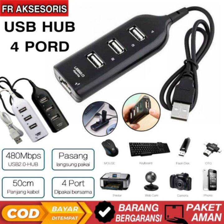 USB Hub 4 Port Tambahan USB 4in1 USB HUB HIGH SPEED 50CM KABEL USB HUB | Lazada Indonesia