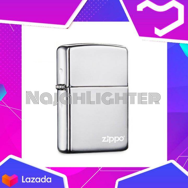 (Free Box) Korek Api Zippo Original Made In USA Silver/ Mancis Zippo ...