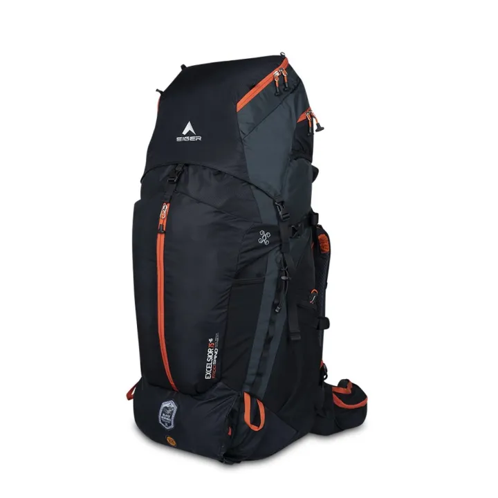 Tas Carrier Eiger Original Excelsior 75+15 Black Borneo Series - Tas Gunung 90L | Lazada Indonesia