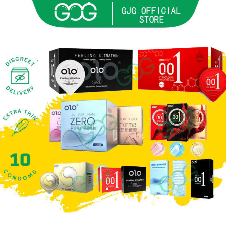 GJG OLO 001 hyaluronic acid ultra-thin condom natural latex male condom | Lazada PH