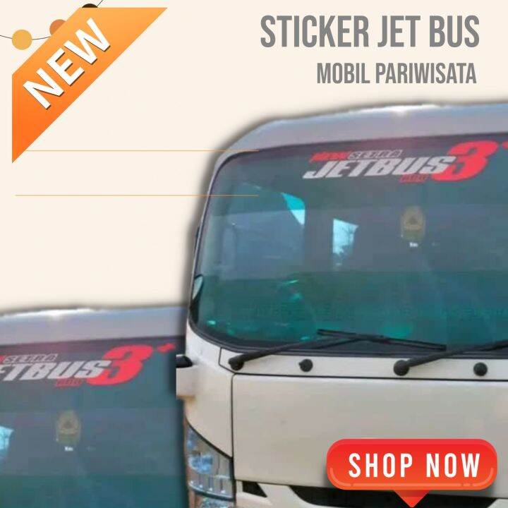 Stiker Jet bus Mobil elf kaca bus pariwisata dll ukuran 15 x 95 cm ...