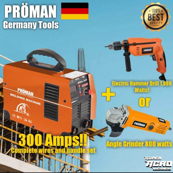Proman Welding Machine Inverter type 300 amperes with angle grinder or ...