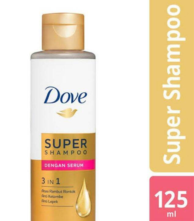 Dove Super Shampoo Serum 3 In 1 Untuk Rambut Rontok Anti Ketombe dan ...