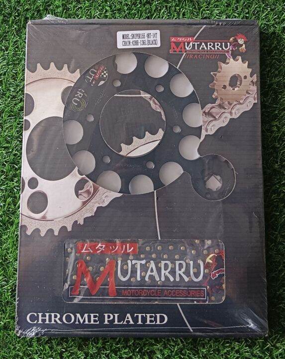 MUTARRU BLACK CHAIN SET 428 136L SNIPER 155/SNIPER 150 V1 V2 | Lazada PH