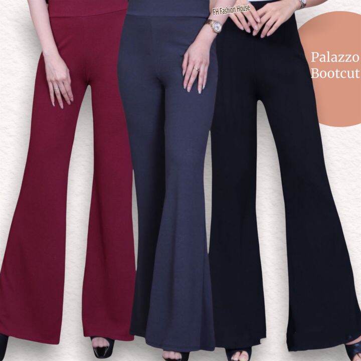 Palazzo Bootcut / Seluar Palazo Bootcut Material Kulit Laici - OF 925 ...