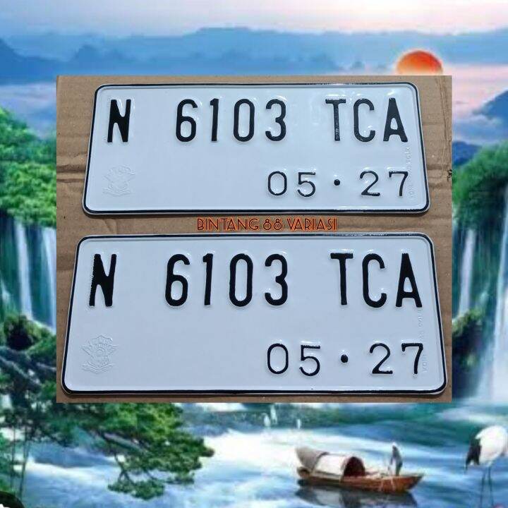 plat motor standar putih 2pcs | Lazada Indonesia