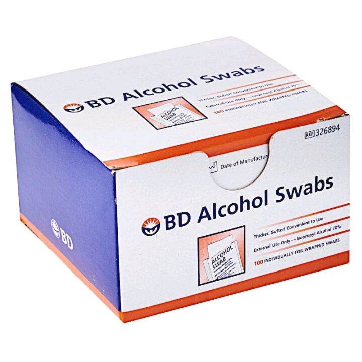 BD Alcohol Swab Isopropyl Alcohol 70% 100 pieces | Lazada