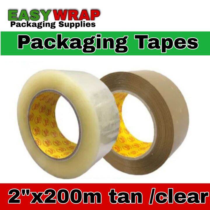 Packaging Tape 2" x200m clear /tan 43 microns | Lazada PH