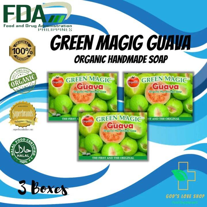 3 BOXES GREEN MAGIC GUAVA SOAP AUTHENTIC | Lazada PH