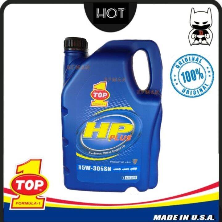 USA TOP 1 HEAVY DUTY HD PLUS 5W30 SYNTHETIC ENGINE OIL 4L API SN ...