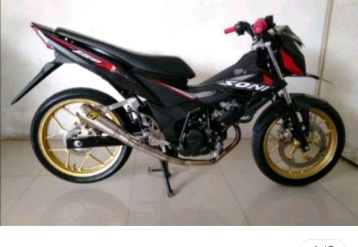 knalpot rob 1 tipe gp17 fullsistem buat MX king Sonic Satria Fu satria ...