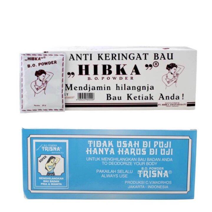 bedak ketiak hibka&trisna harga 1box 50sachet | Lazada